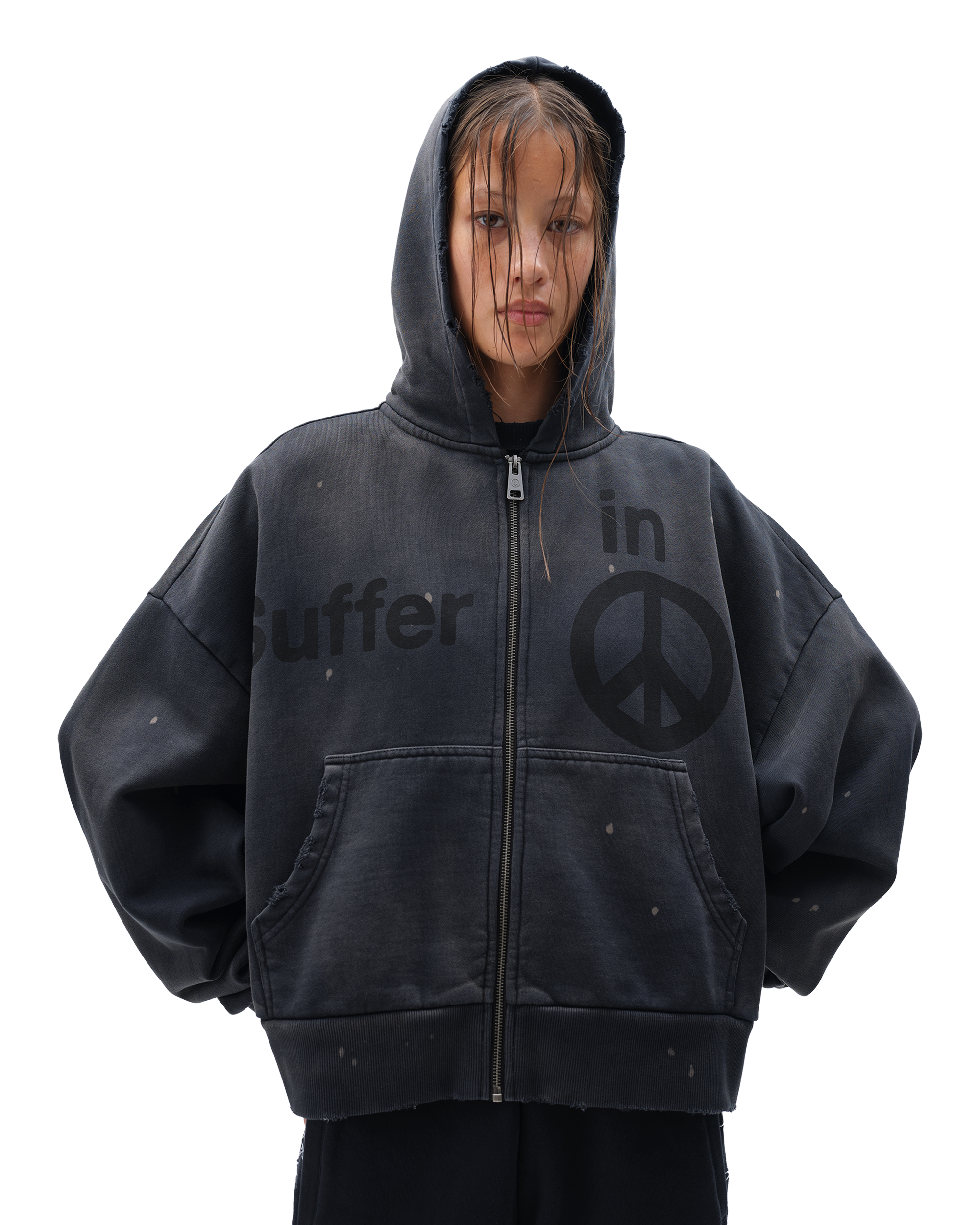 Suffer On Zip-Up Hoodie – DROP DEAD CLOTHING
